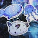 Cute Sea Creatures Stickers 3 Pack, Ocean Animal Holographic Stickers ...