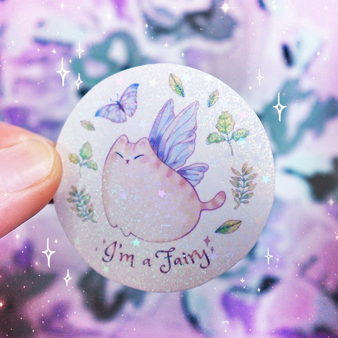 I'm a Fairy Fairycore Cat Sticker, Kawaii Cat Sticker, Cute Cat Sticker ...