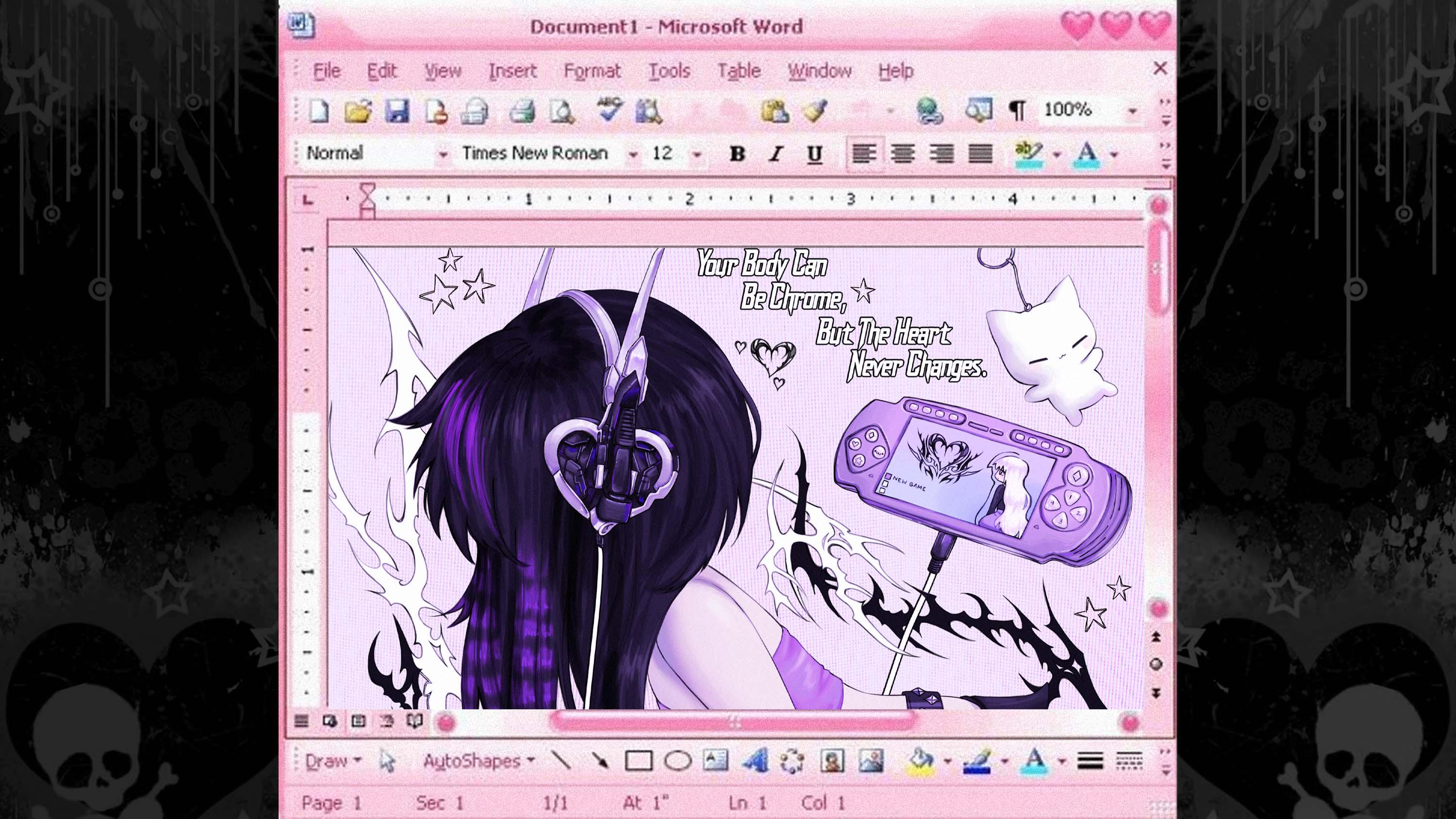 Original Illustration Desktop Wallpaper “cyberpunk Emo (light ...