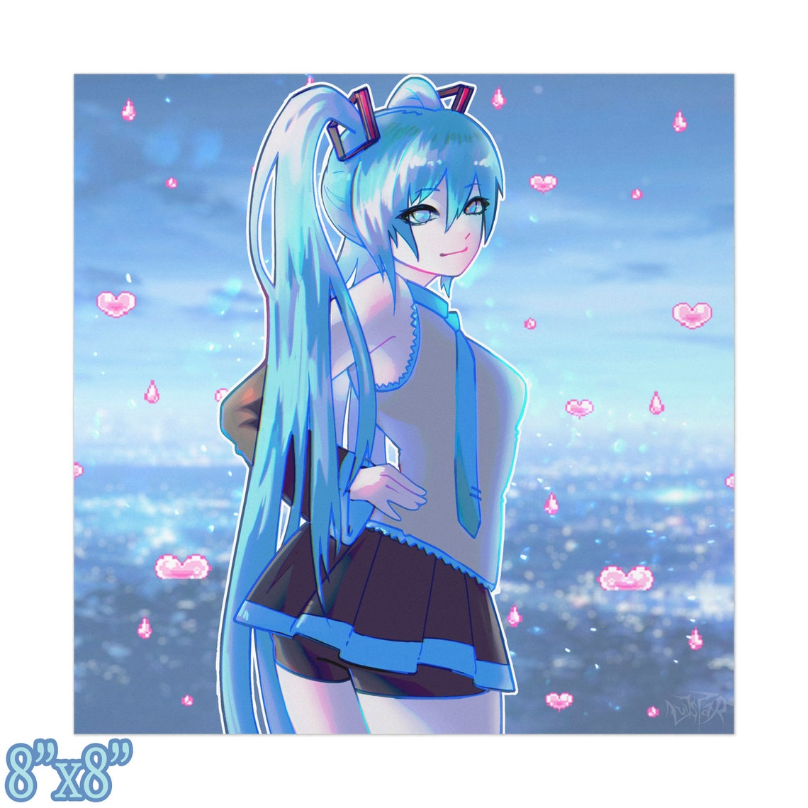 Hatsune Miku Print Miku Print Kawaii Anime Print Vocaloid - Etsy