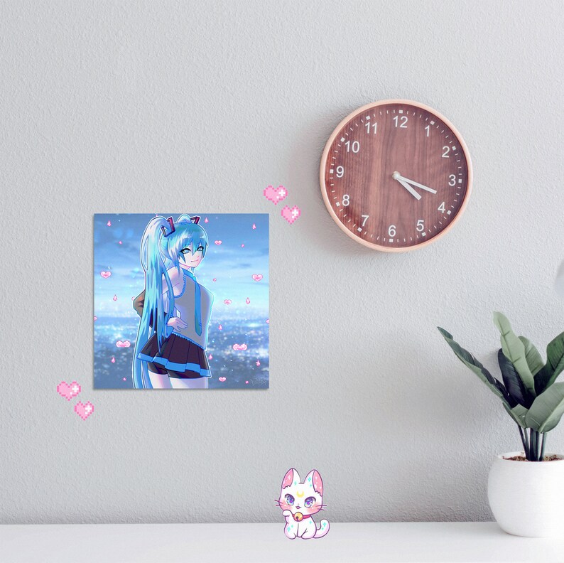 Hatsune Miku Print Miku Print Kawaii Anime Print Vocaloid - Etsy