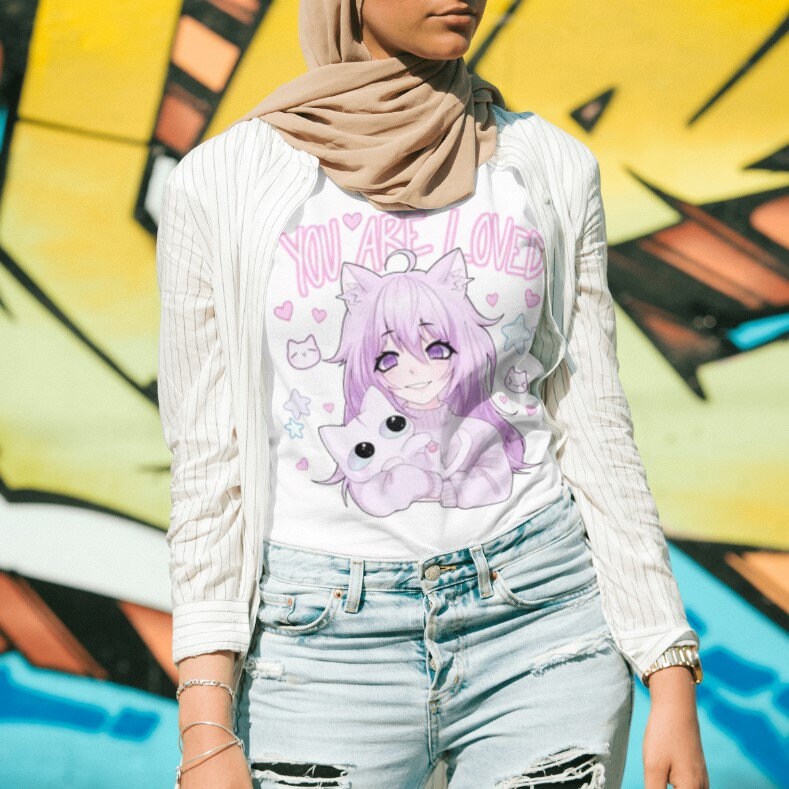 Aesthetic Kawaii Cat Shirt, Harajuku Shirt, Aesthetic Clothing, Menhera ...