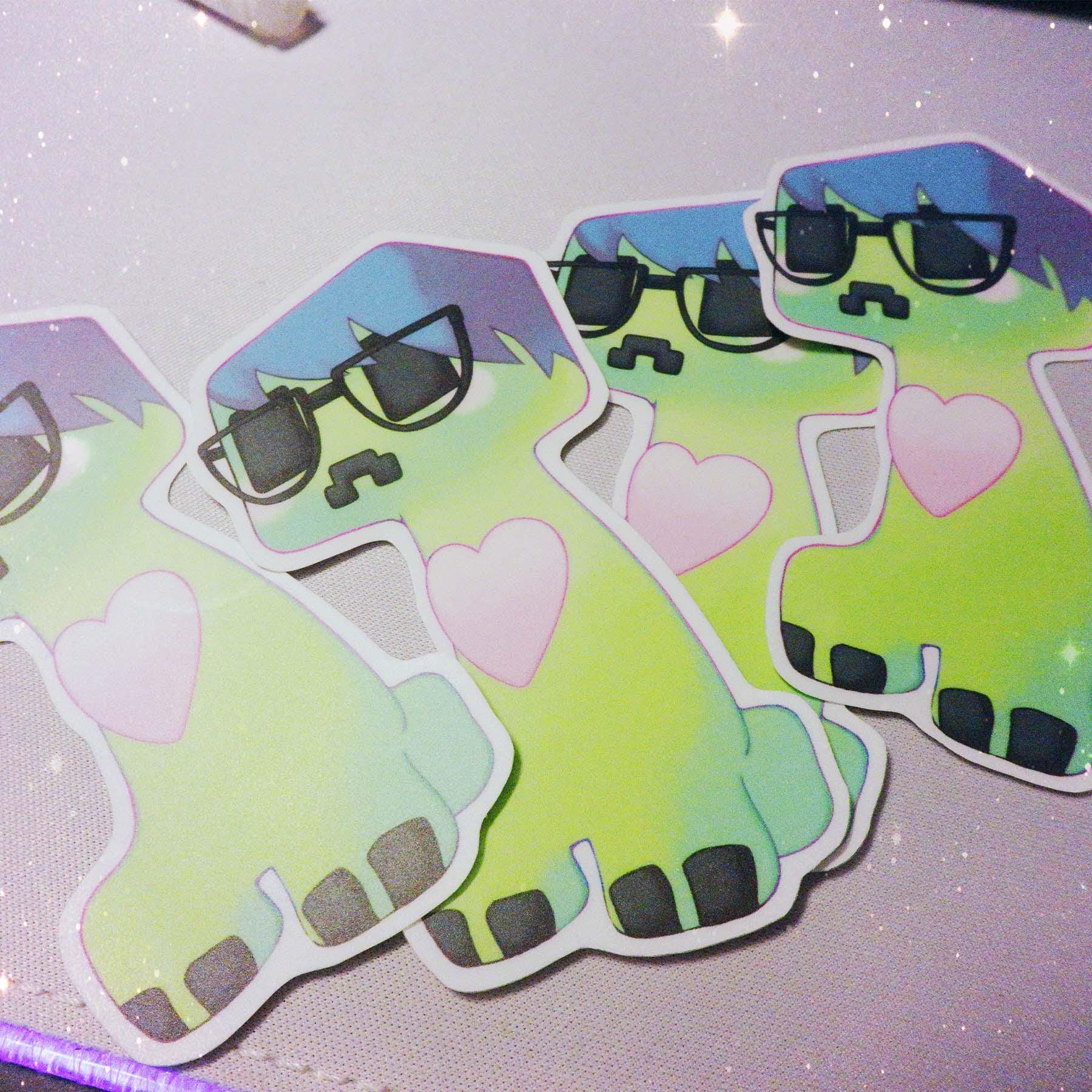 Nerdy Creeper Sticker, Kawaii Minecraft Sticker, Cute Creeper Sticker ...