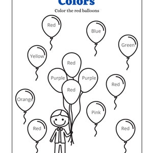 Colors of the Week Worksheets for Toddlers, Preschoolers, Kindergarten ...
