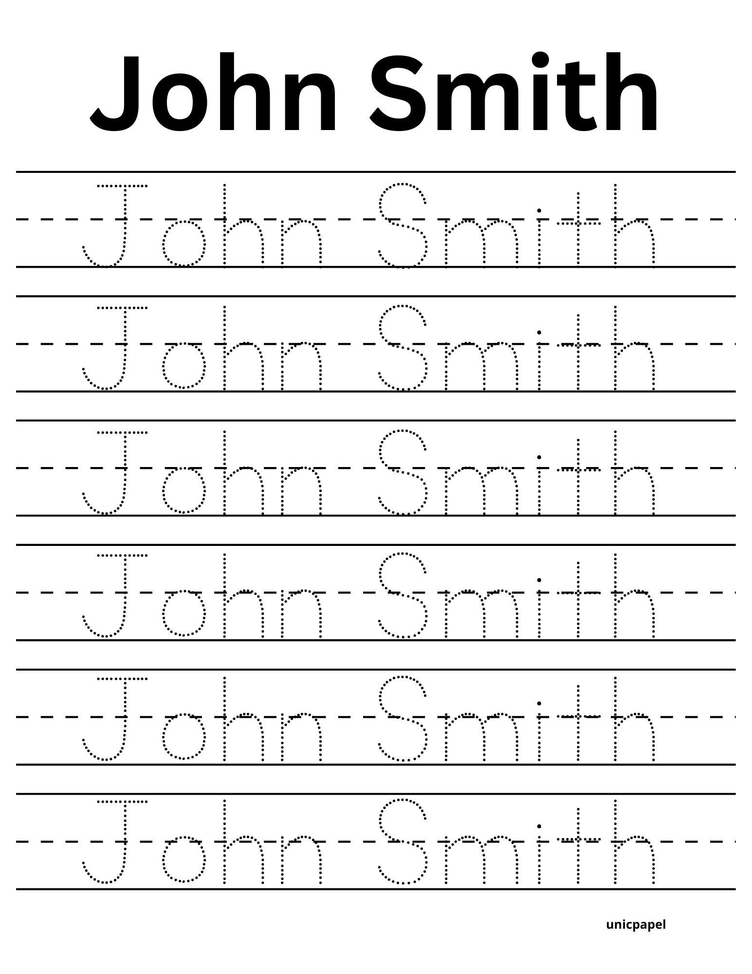 Custom Name Tracing Sheet Printable Practice Sheets Customized First ...