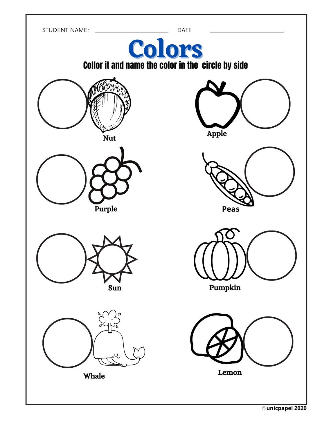 Colors of the Week Worksheets for Toddlers, Preschoolers, Kindergarten ...