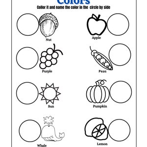 Colors of the Week Worksheets for Toddlers, Preschoolers, Kindergarten ...