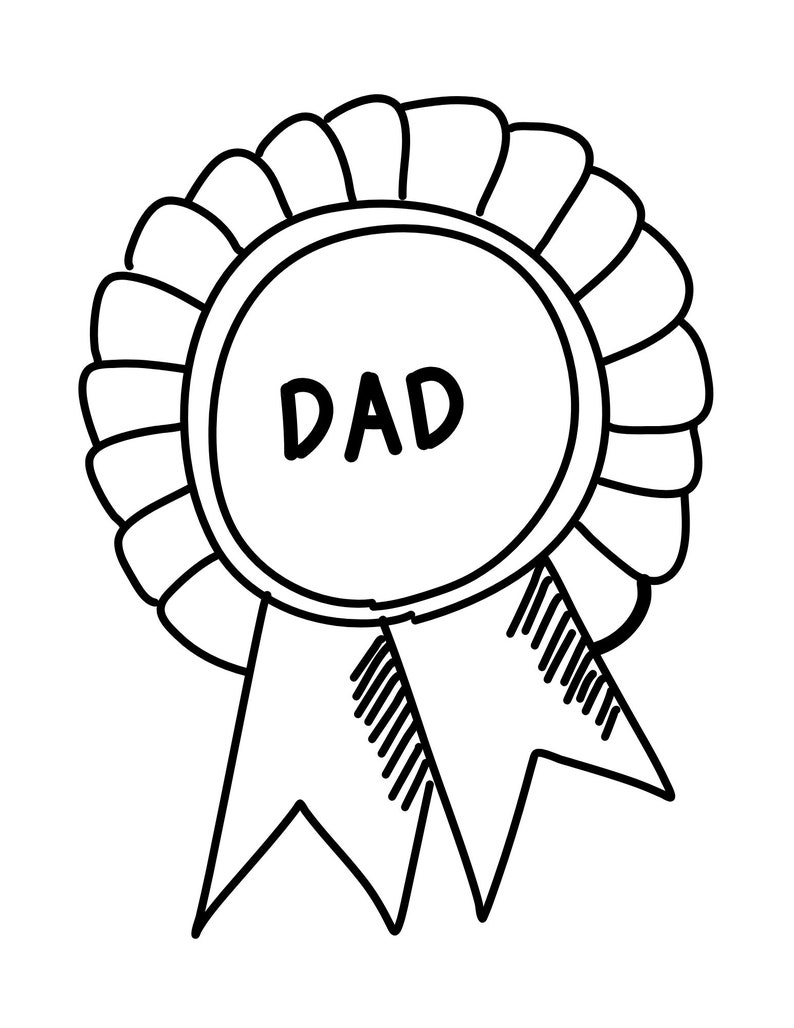 Fathers Day Printable Coloring Page Printable All About Dad - Etsy