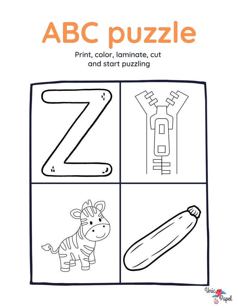Alphabets Puzzle Digital Alphabet Worksheets Toddler - Etsy