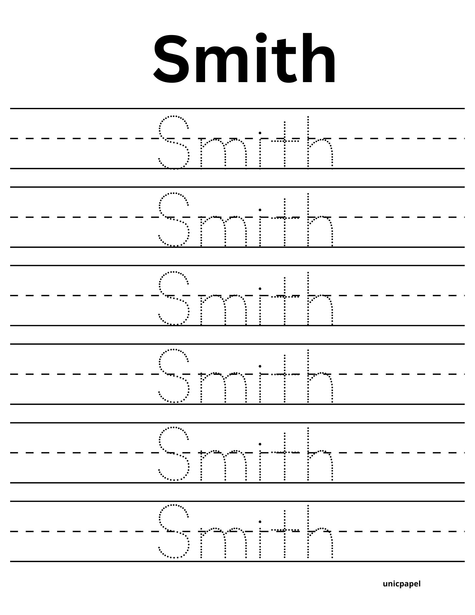Custom Name Tracing Sheet Printable Practice Sheets Customized First ...
