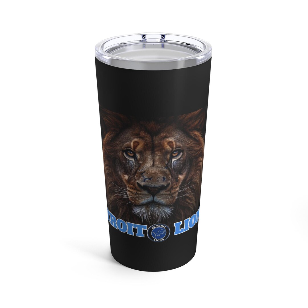 Detroit Football Fan Art Cup, 20oz Tumbler, NFL Team Mug, Sports ...