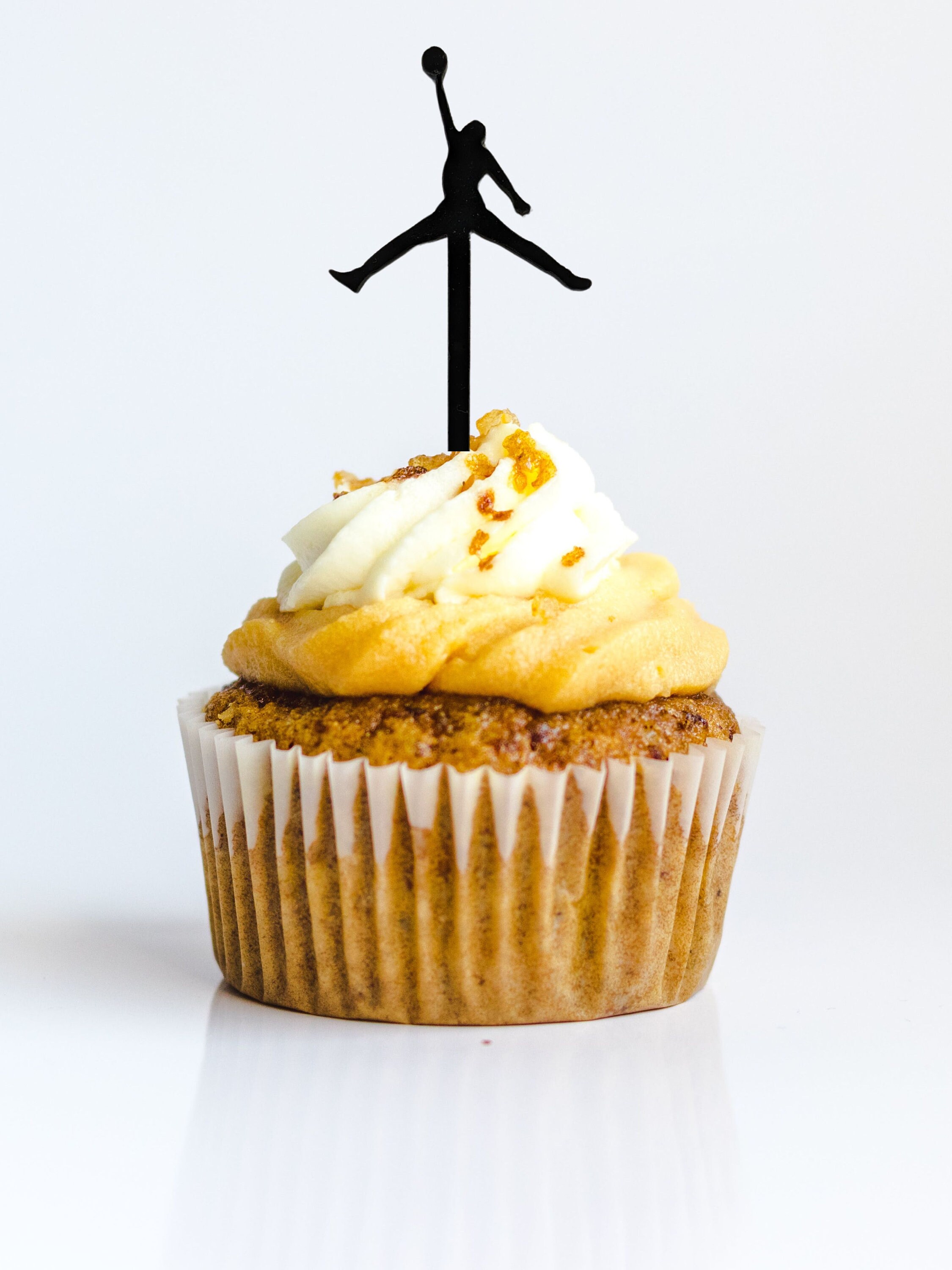 Basketball Jumpman Style Cupcake Toppers for Birthday Parties, Reusable ...