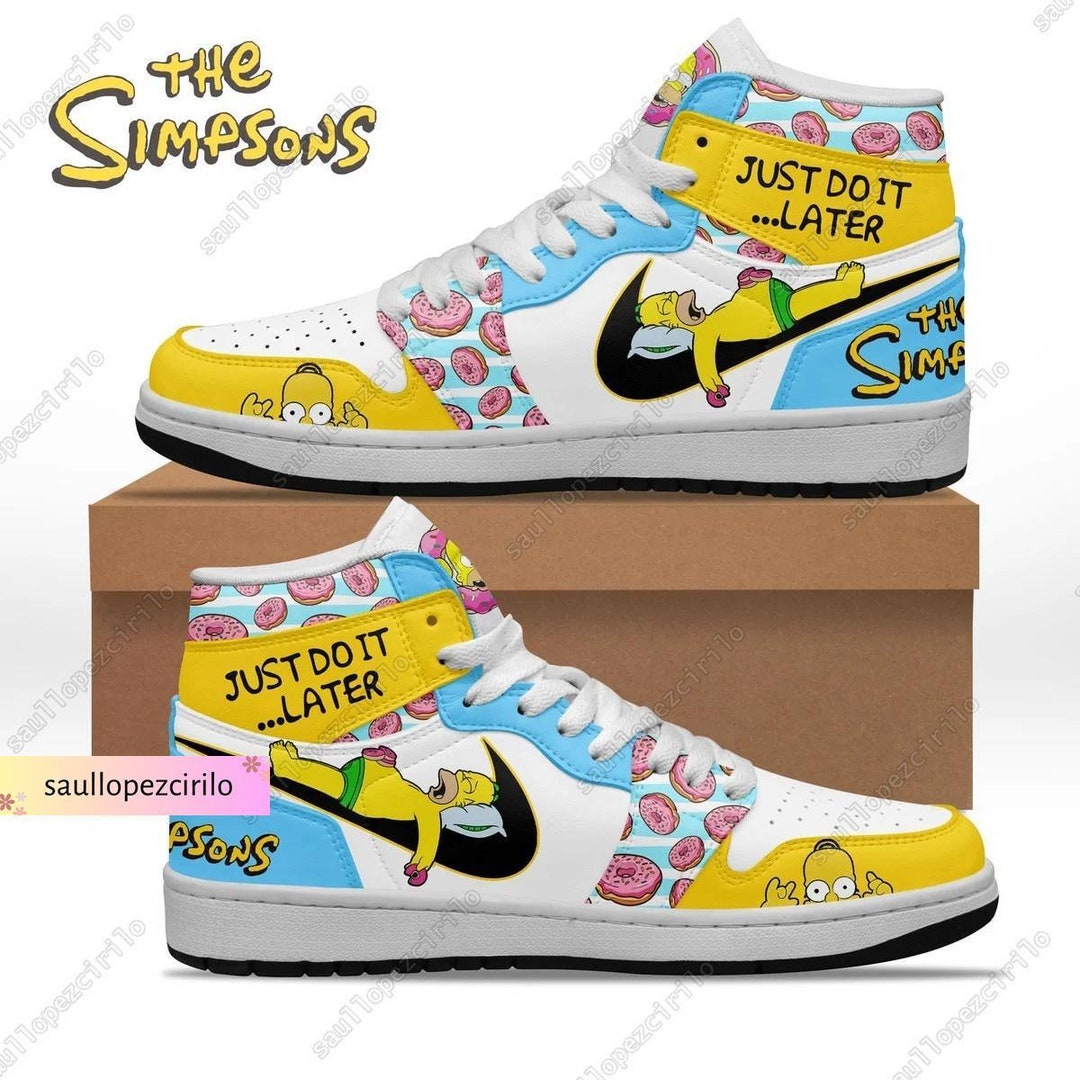 The Simpsons Shoes, Homer Simpson Shoes, Homer Simpson Sneaker ...