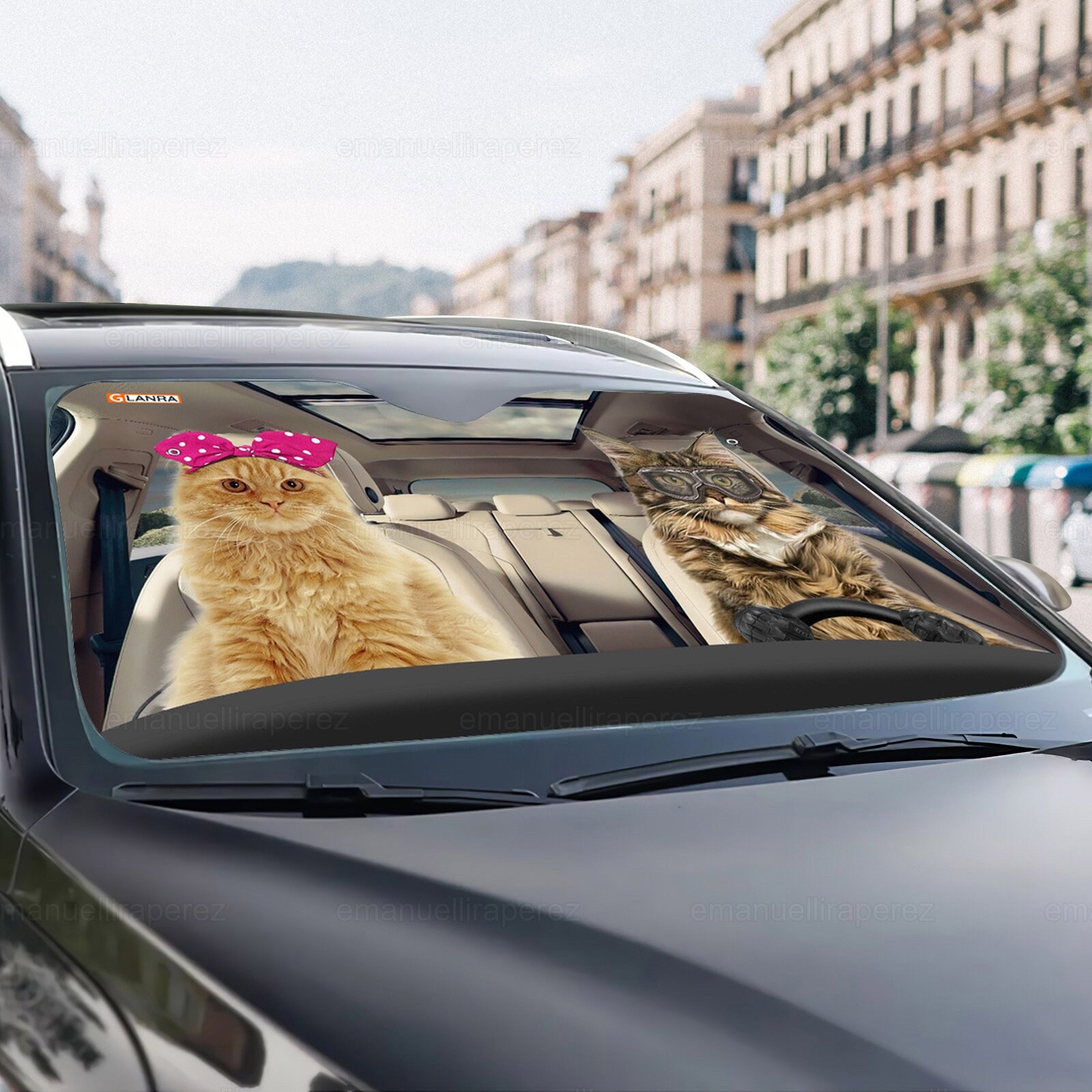 Lykoi Cat Car Sunshade, Lykoi Cat Gifts, Cat Car Accessory, Cat Car ...