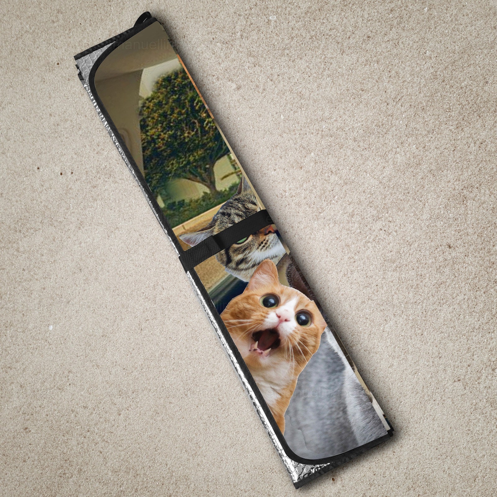 Funny Cat Family Car Sun Shade, Cat Car Accessories, Cat Car Decor, Cat ...