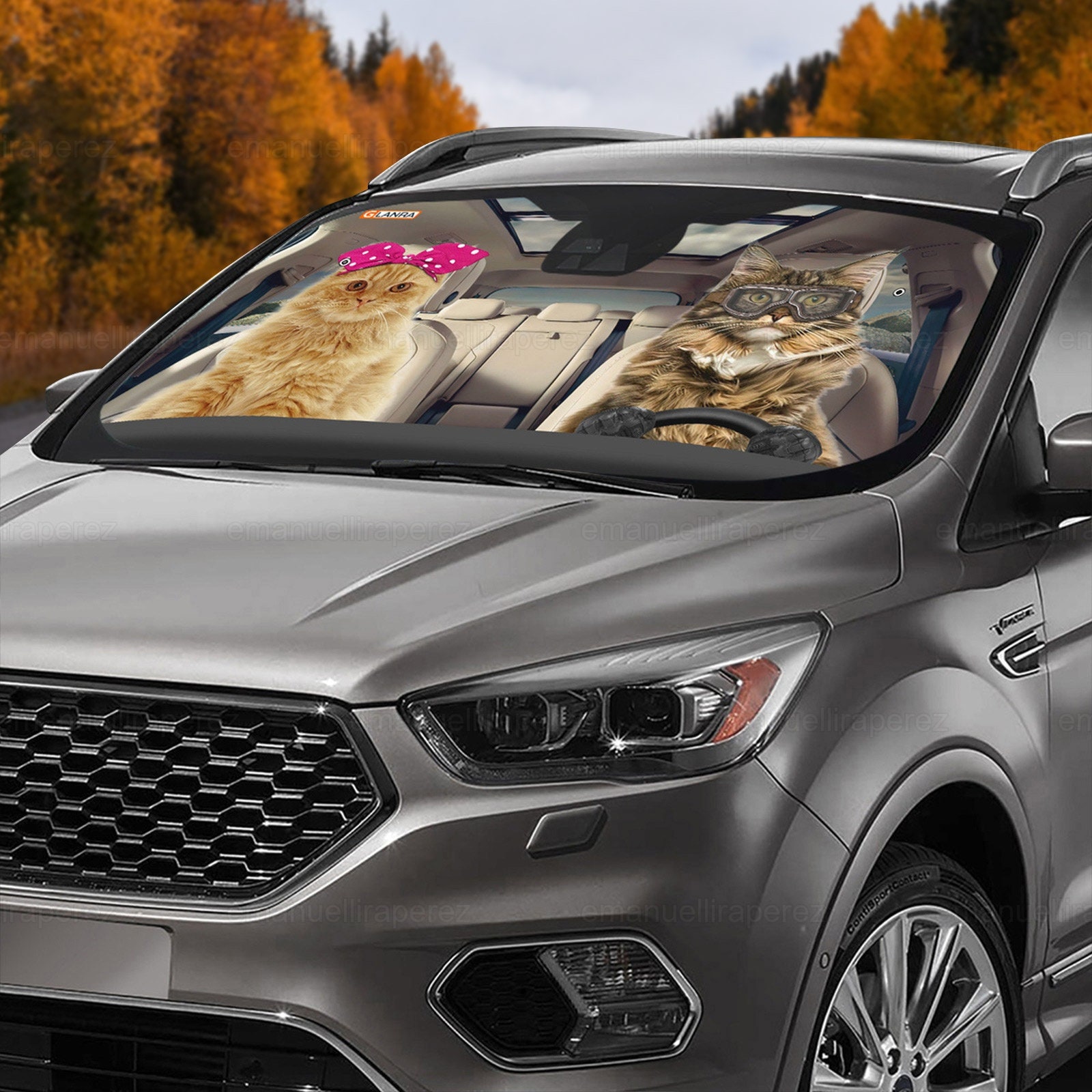 Lykoi Cat Car Sunshade, Lykoi Cat Gifts, Cat Car Accessory, Cat Car ...