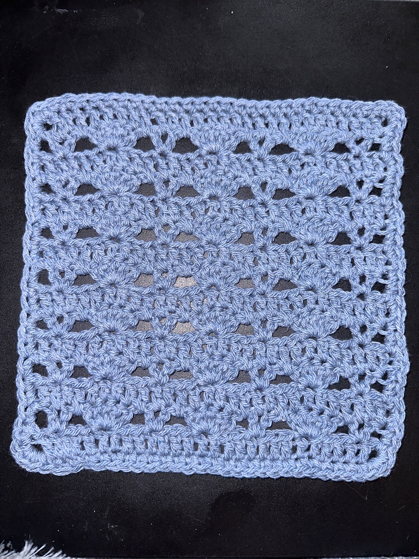 Crochet Dishcloth Denim Blue Shells - Etsy