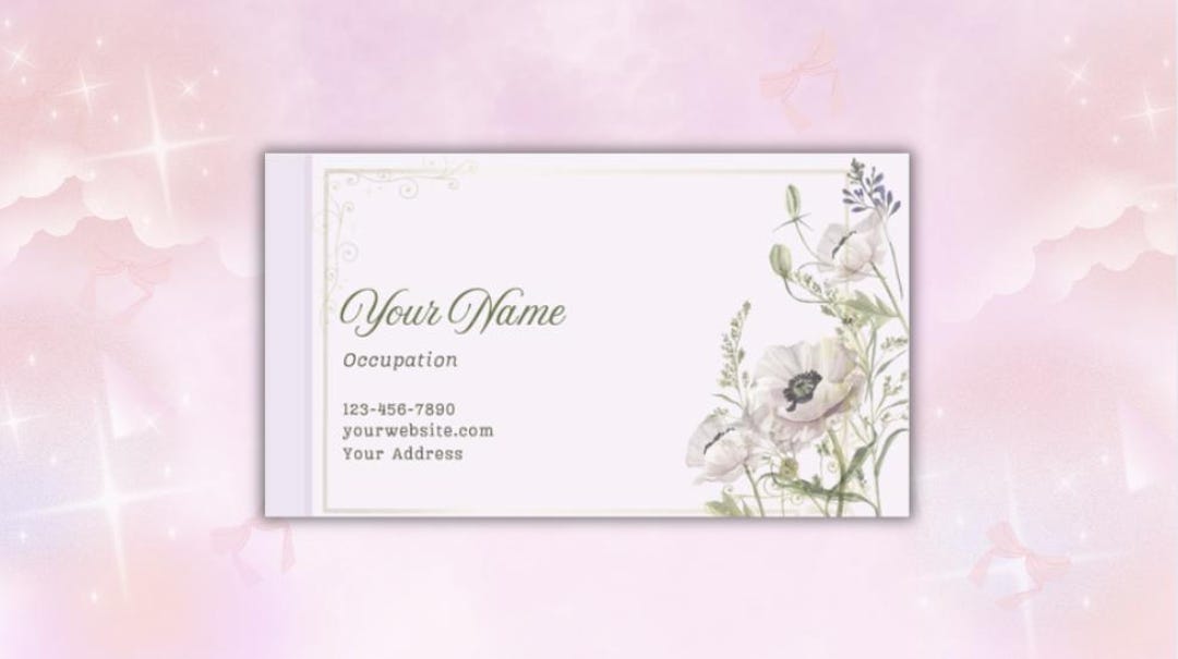Flowers - Business Card Design Crafting, Flower Design, Heat Press Card ...