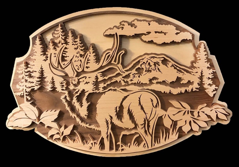 Elk & Mountain - Etsy