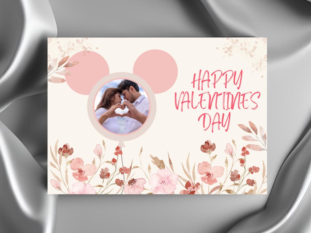EDITABLE Disney Valentines Card, Mickey Disney Valentines, Sweetheart ...