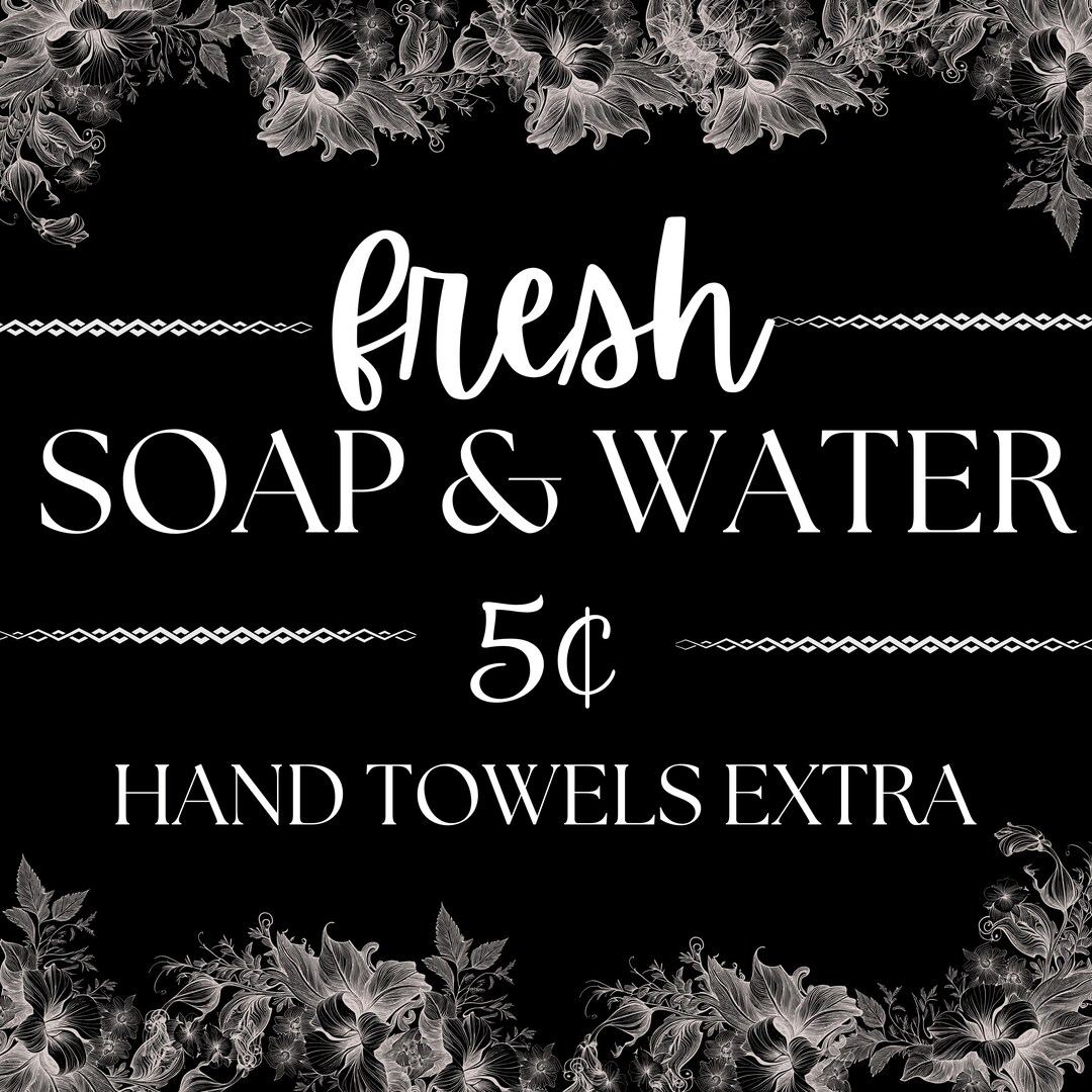 PRINTABLE BATHROOM DECOR | Bath Sign | Fresh Soap & Water - Five Cents ...