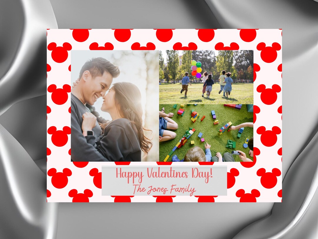 EDITABLE Disney Valentines Card, Mickey Disney Valentines, Sweetheart ...