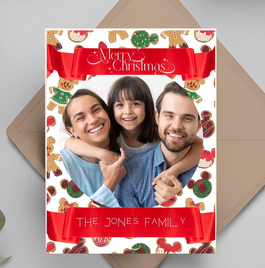 EDITABLE Mickey Magical Xmas Card, Merry Christmas Card, Magical ...