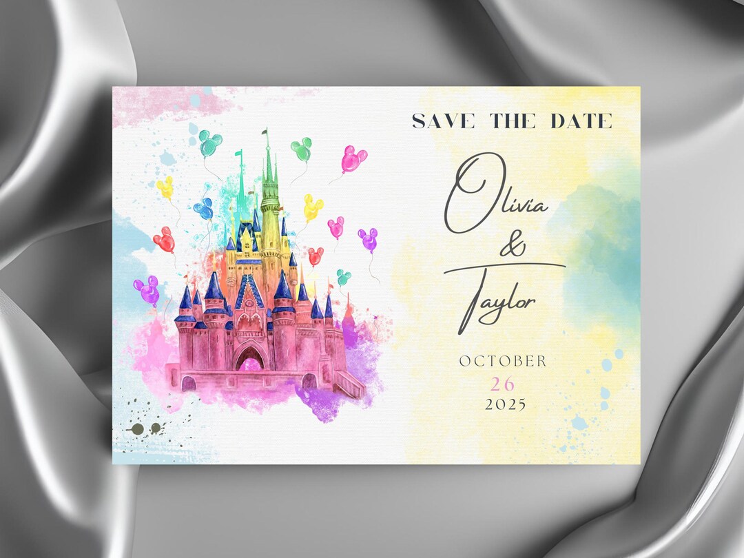 EDITABLE Mickey Save the Date Invitation, Magical Mickey Wedding ...