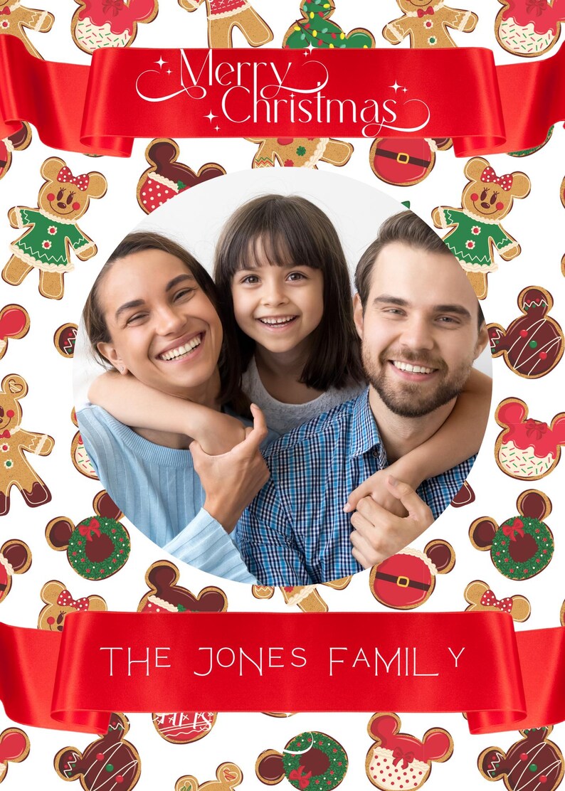 EDITABLE Mickey Magical Xmas Card, Merry Christmas Card, Magical ...