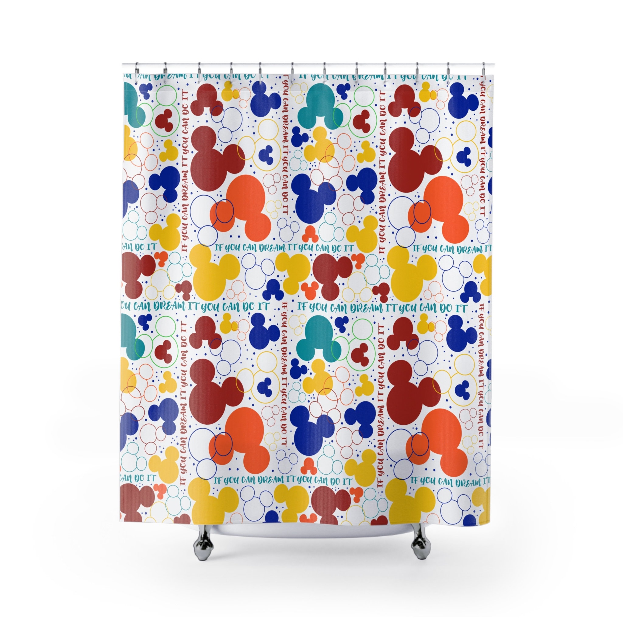 Disney's Mickey Mouse Shower Curtain, Magic Kingdom Shower, Disney ...