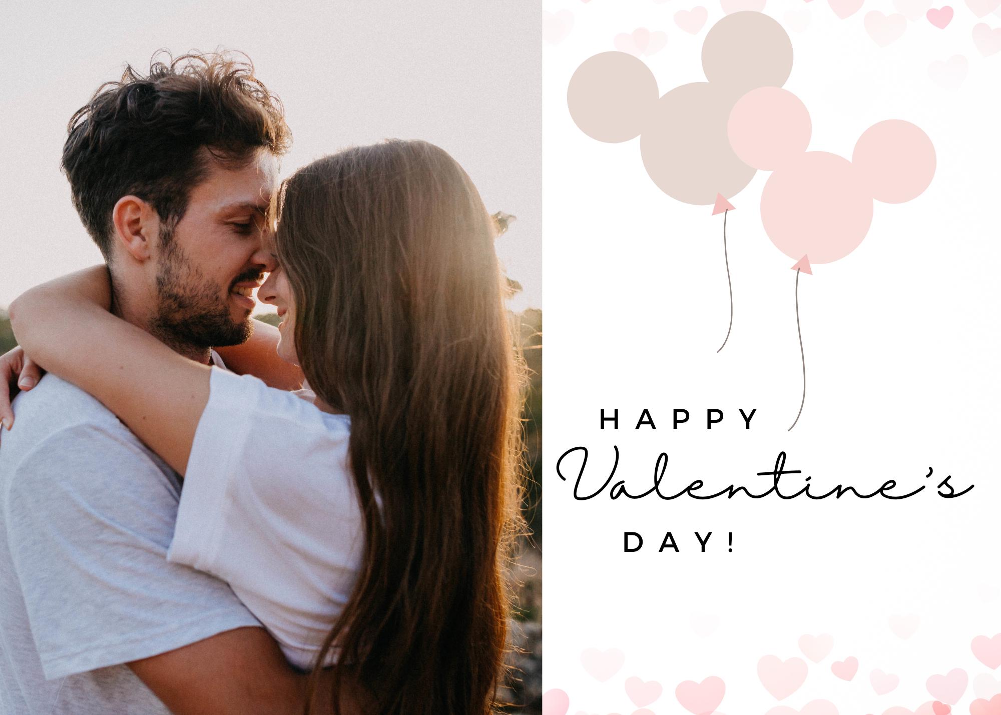 EDITABLE Disney Valentines Card, Mickey Disney Valentines, Sweetheart ...