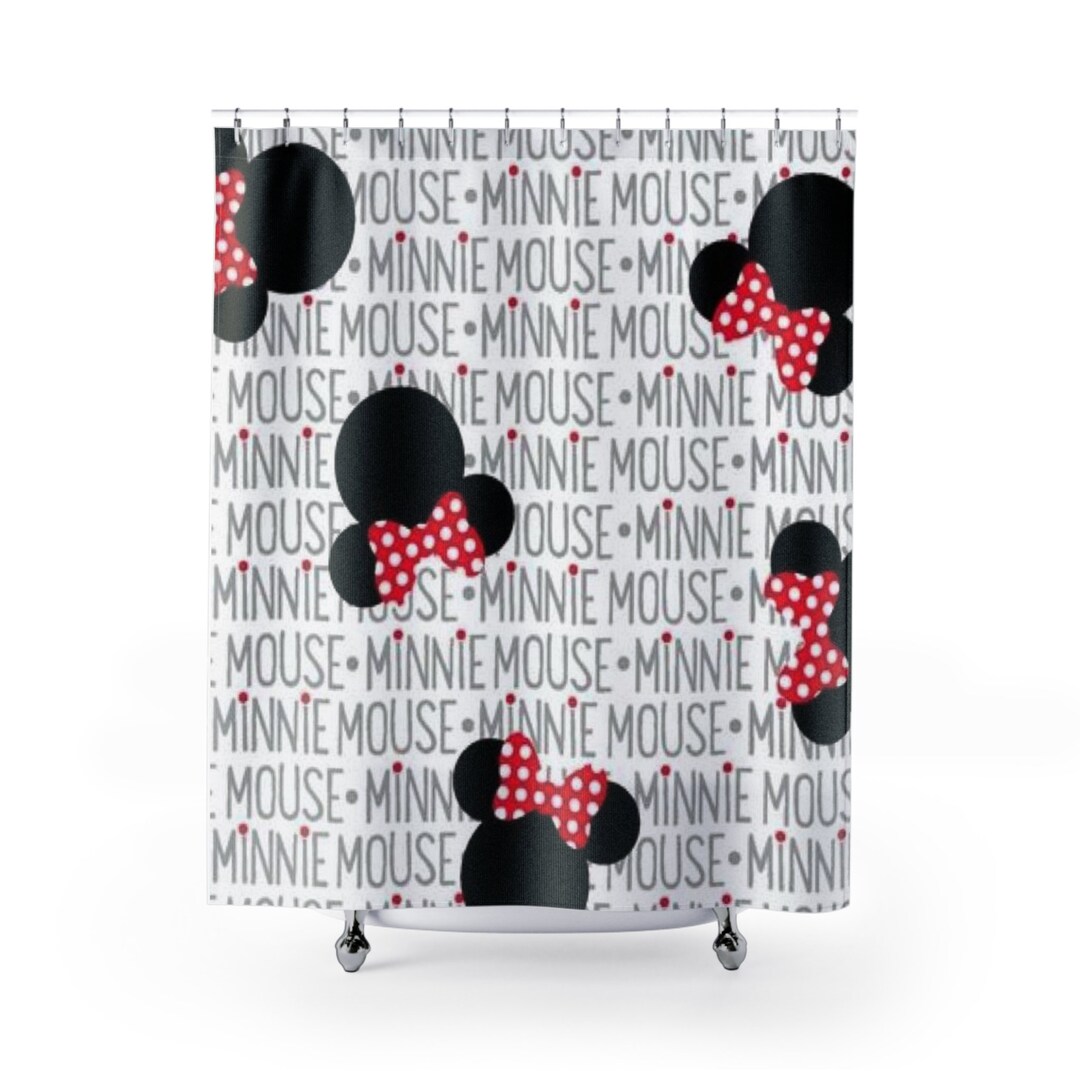 Minnie Mouse Shower Curtain, Minnie Bathroom, Minnie Mouse Decor ...