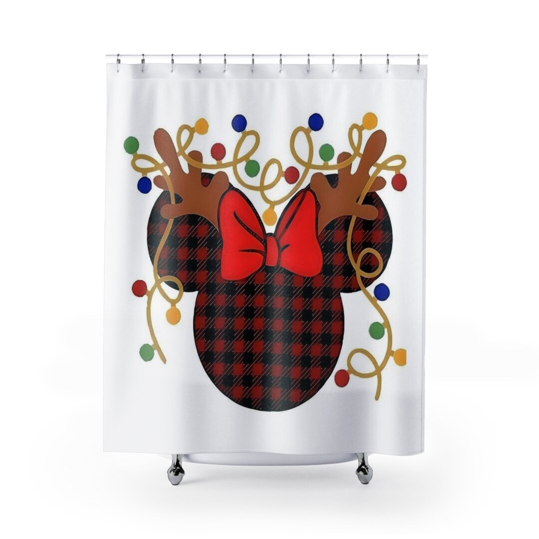 Minnie Mouse Disney Christmas Shower Curtain - Etsy