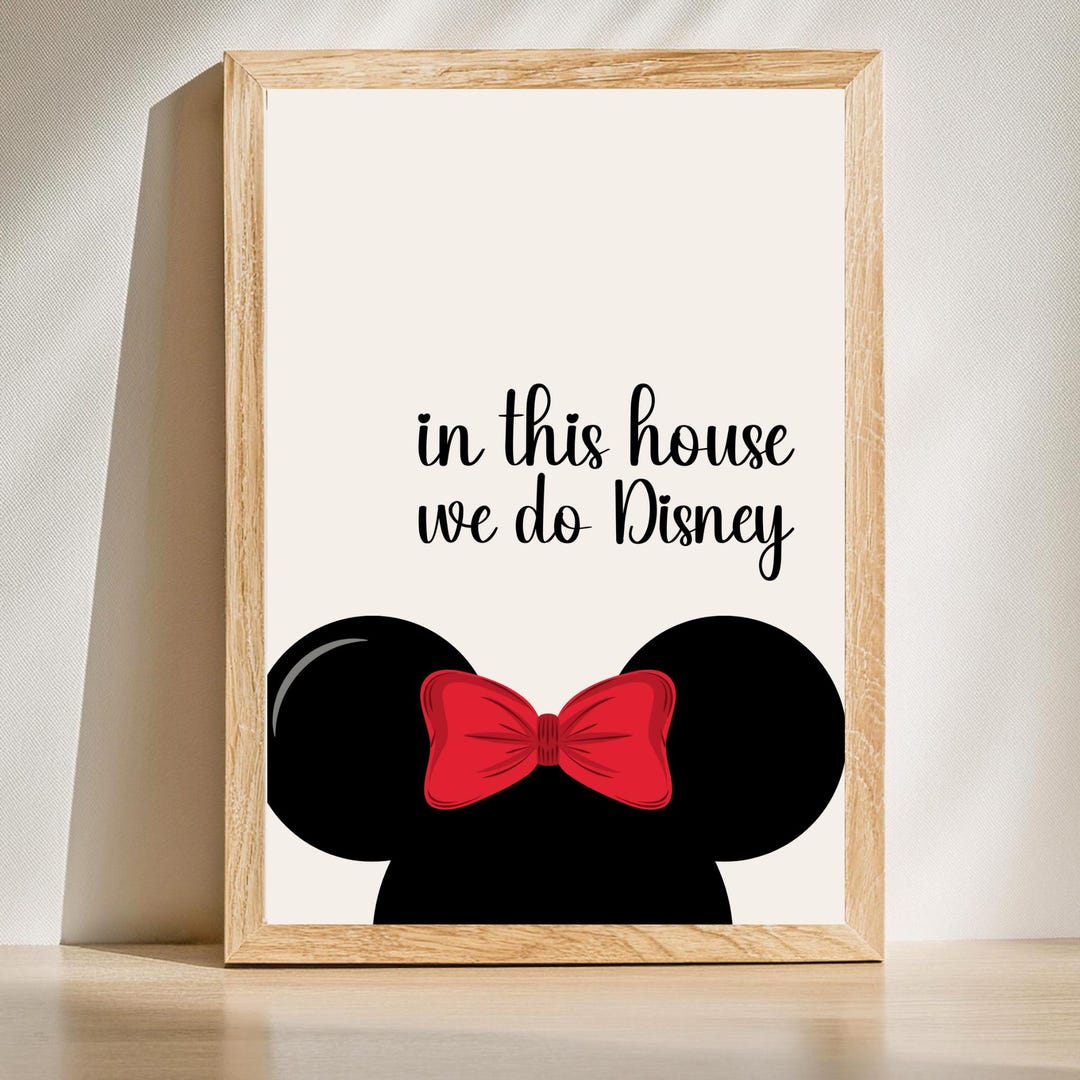 EDITABLE Disney Wall Art, in This House We Do Disney, Disney Prints ...
