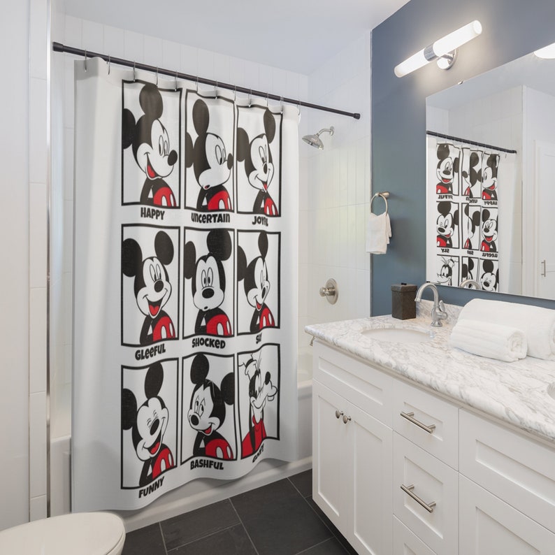 Mickey Mouse Shower Curtain Disney Bathroom Mickey Shower Mickey