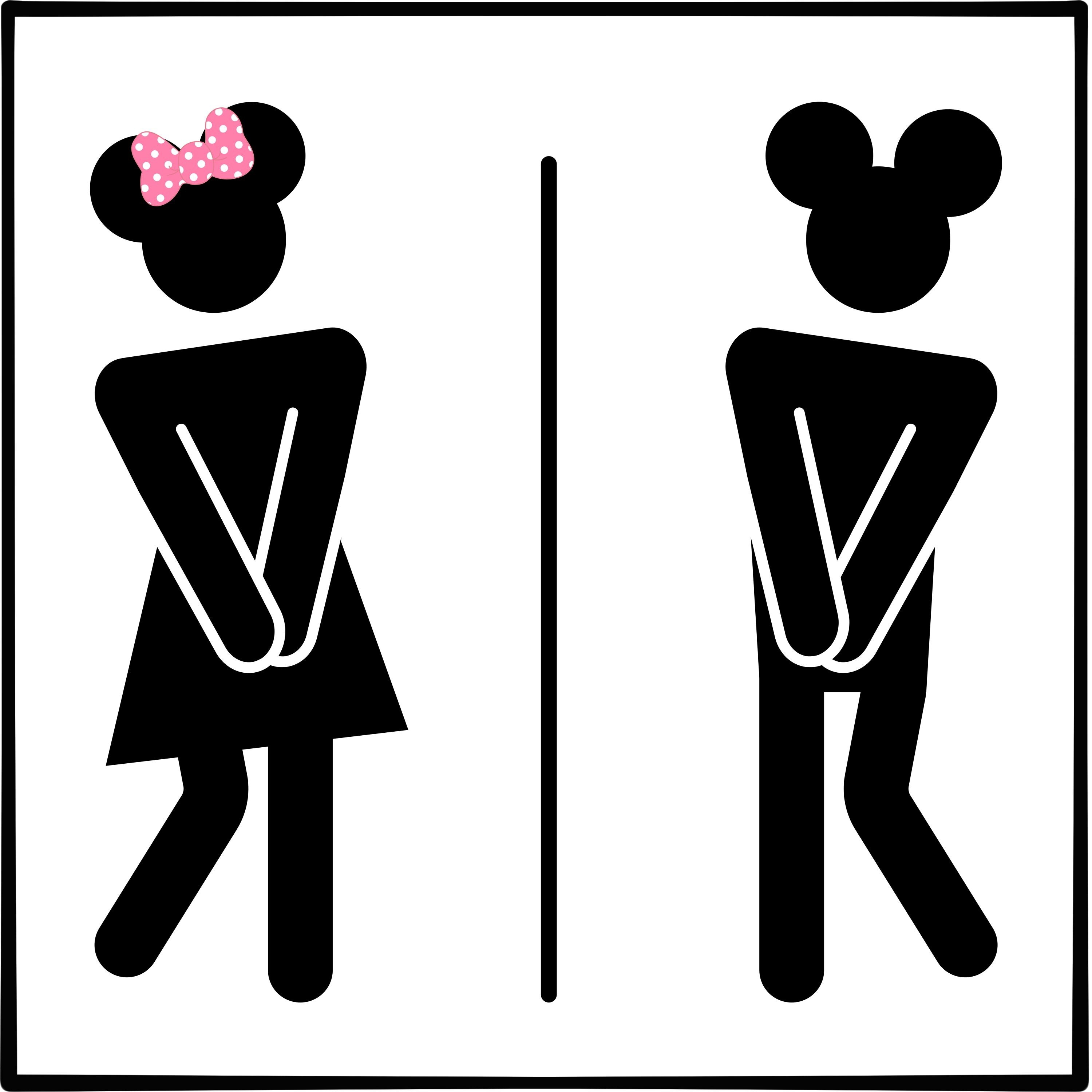 PRINTABLE Disney Bathroom Sign, Disney Restroom Sign, His Hers Bathroom ...