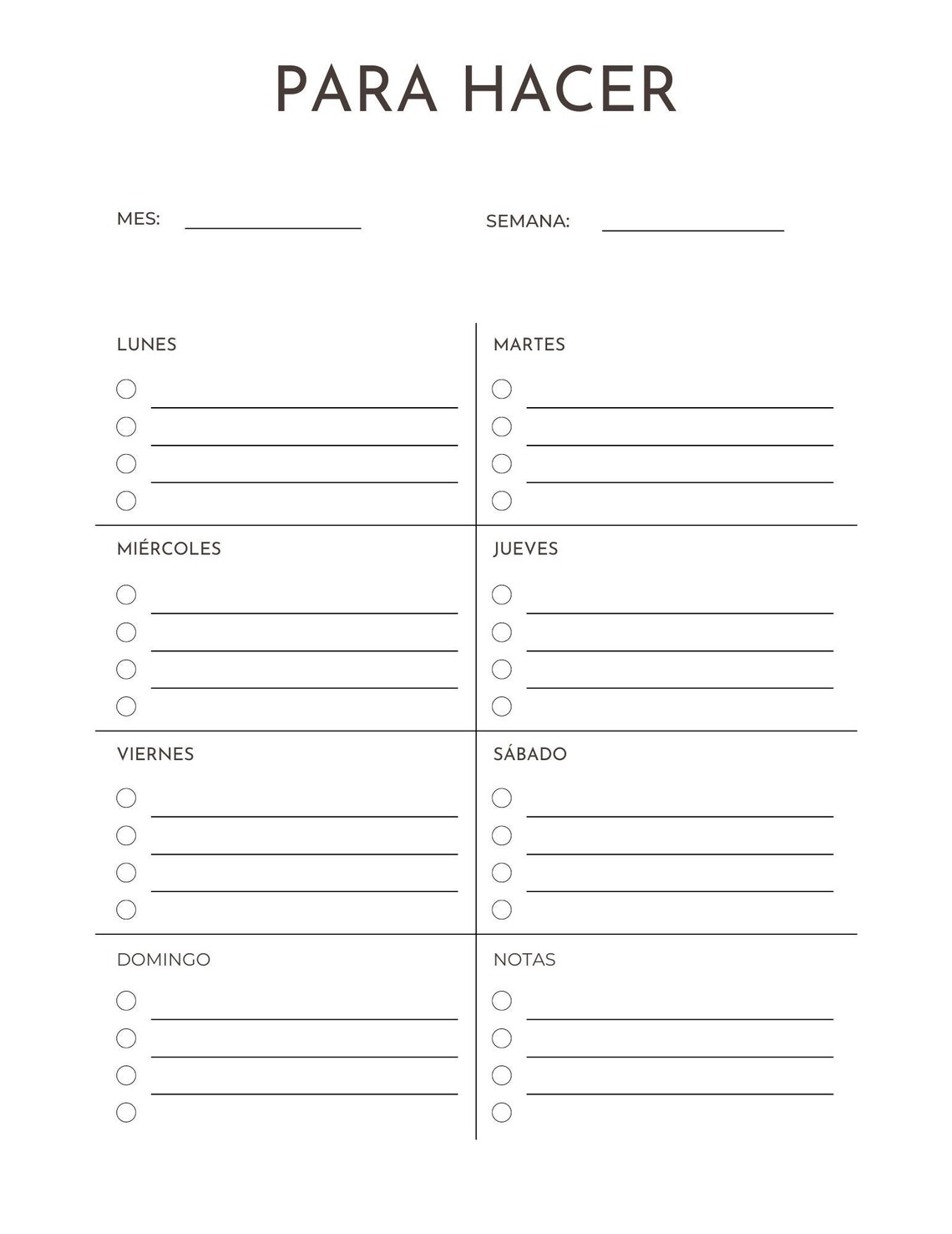 Spanish to Do List - Etsy