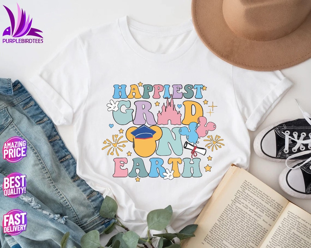 Mickey Mouse Happiest Grad on Earth Shirt, Family Graduation Trip Shirt ...