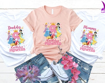 Family Matching Girl Princess Birthday Shirts Birthday Girl - Etsy