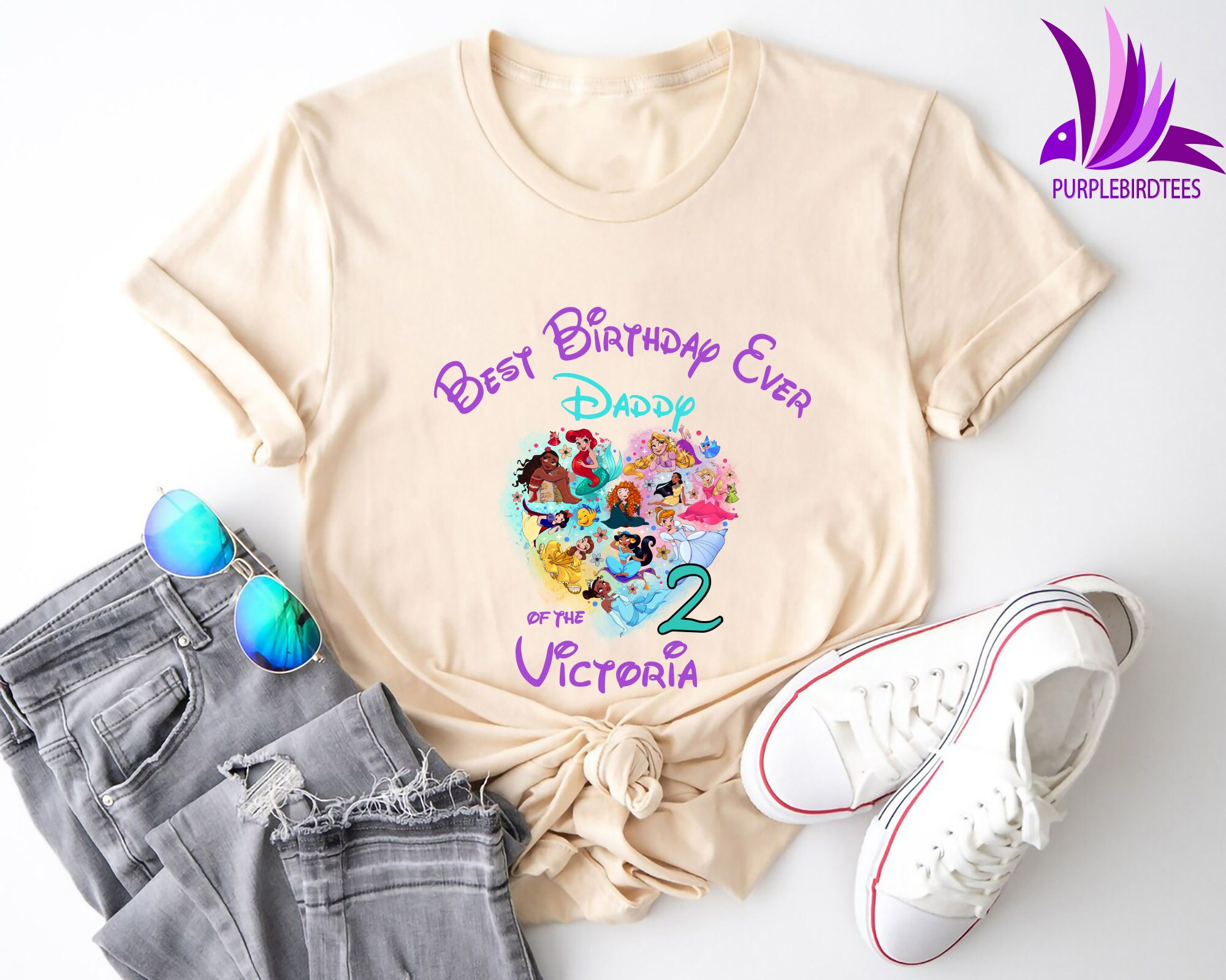 Disney Princess Birthday Shirt, Girl Birthday Shirt, Family Princess ...