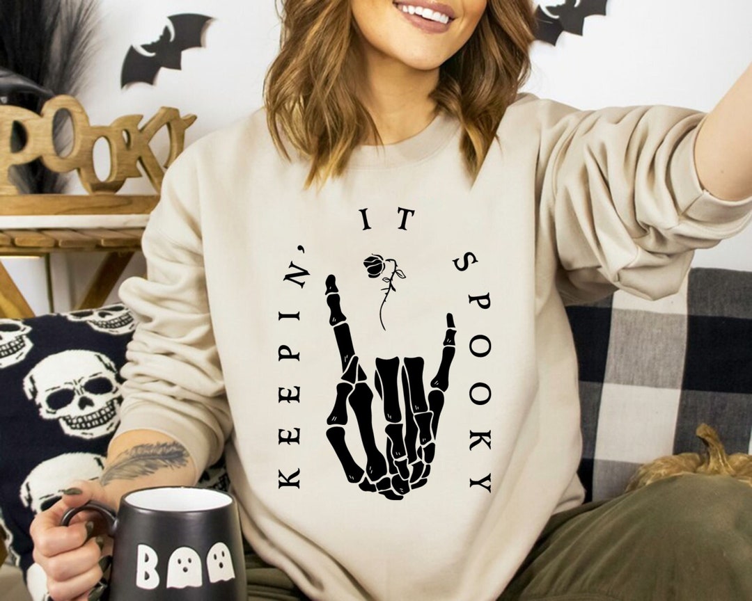 Keepin' It Spooky Shirt, Skeleton Hand Shirt, Spooky Season Shirt ...