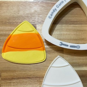Candy Corn Cookie Cutter With Optional Stamp - Dough, Icing, Fondant, Play-doh - 7277 - Etsy