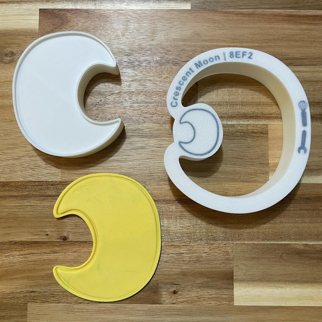 Crescent Moon Cookie Cutter - Dough, Icing, Fondant, Play-doh - 8EF2 - Etsy