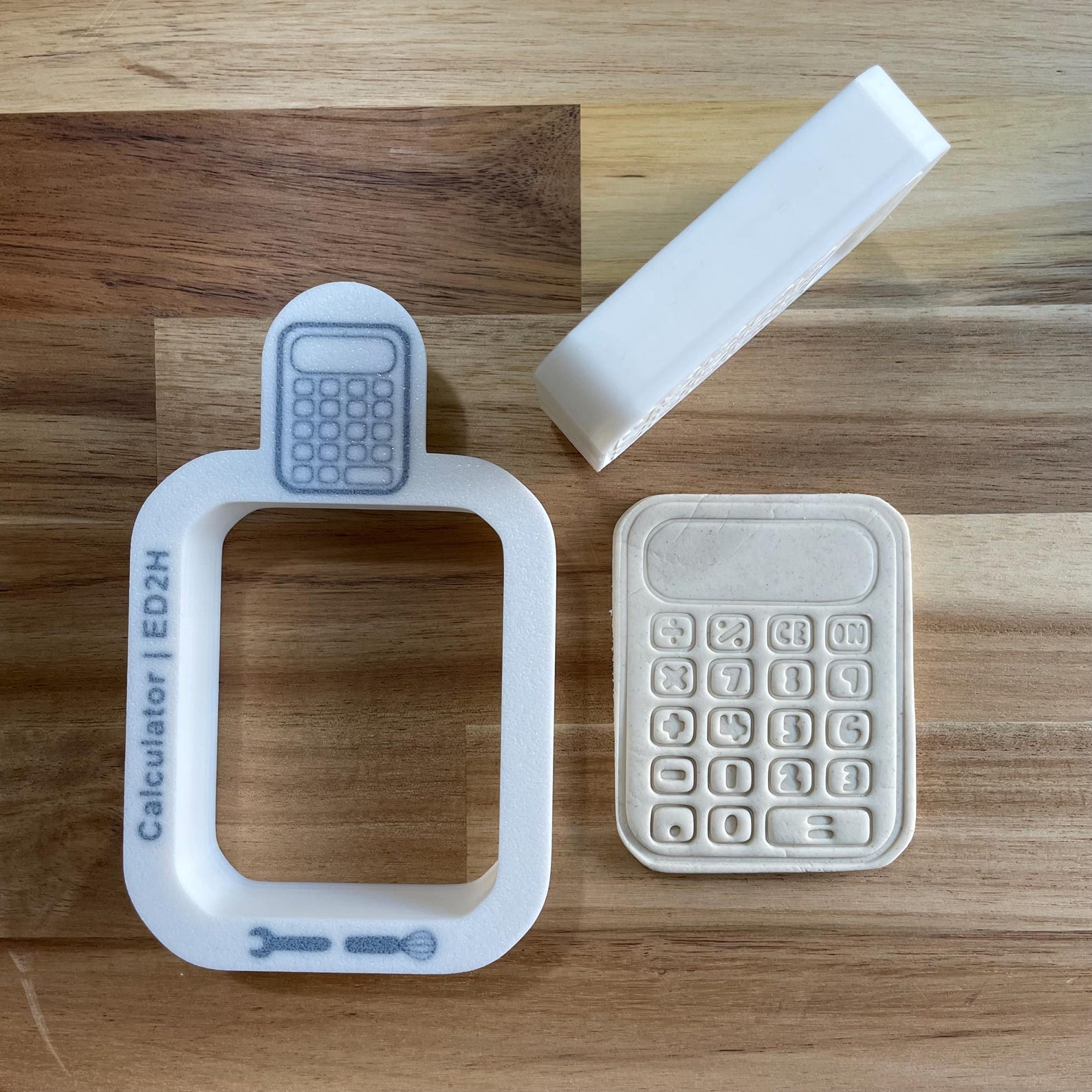 Calculator Cookie Cutter With Optional Stamp - Dough, Icing, Fondant ...
