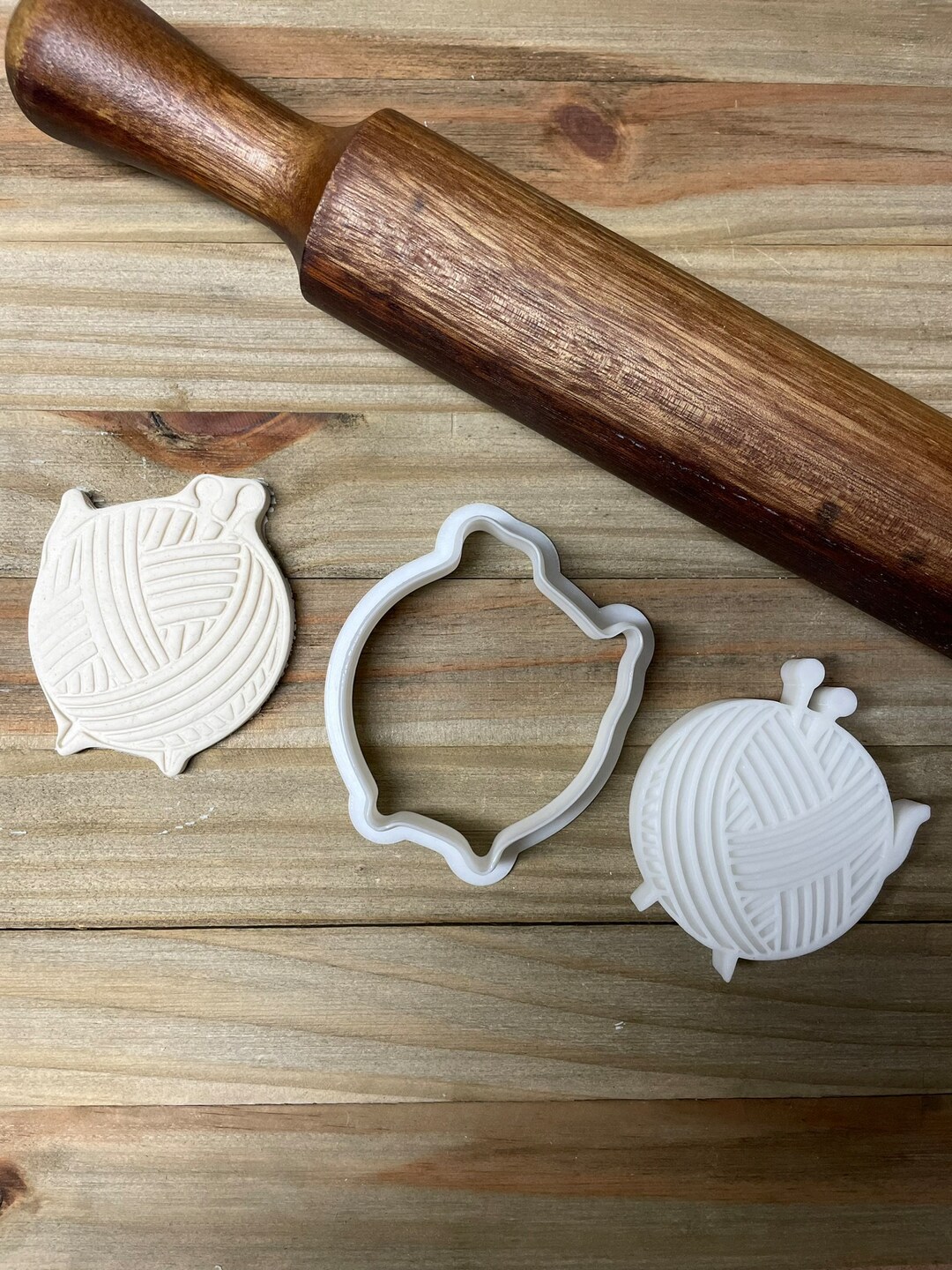 Ball of Yarn Cookie Cutter With Optional Stamp - Dough, Icing, Fondant ...