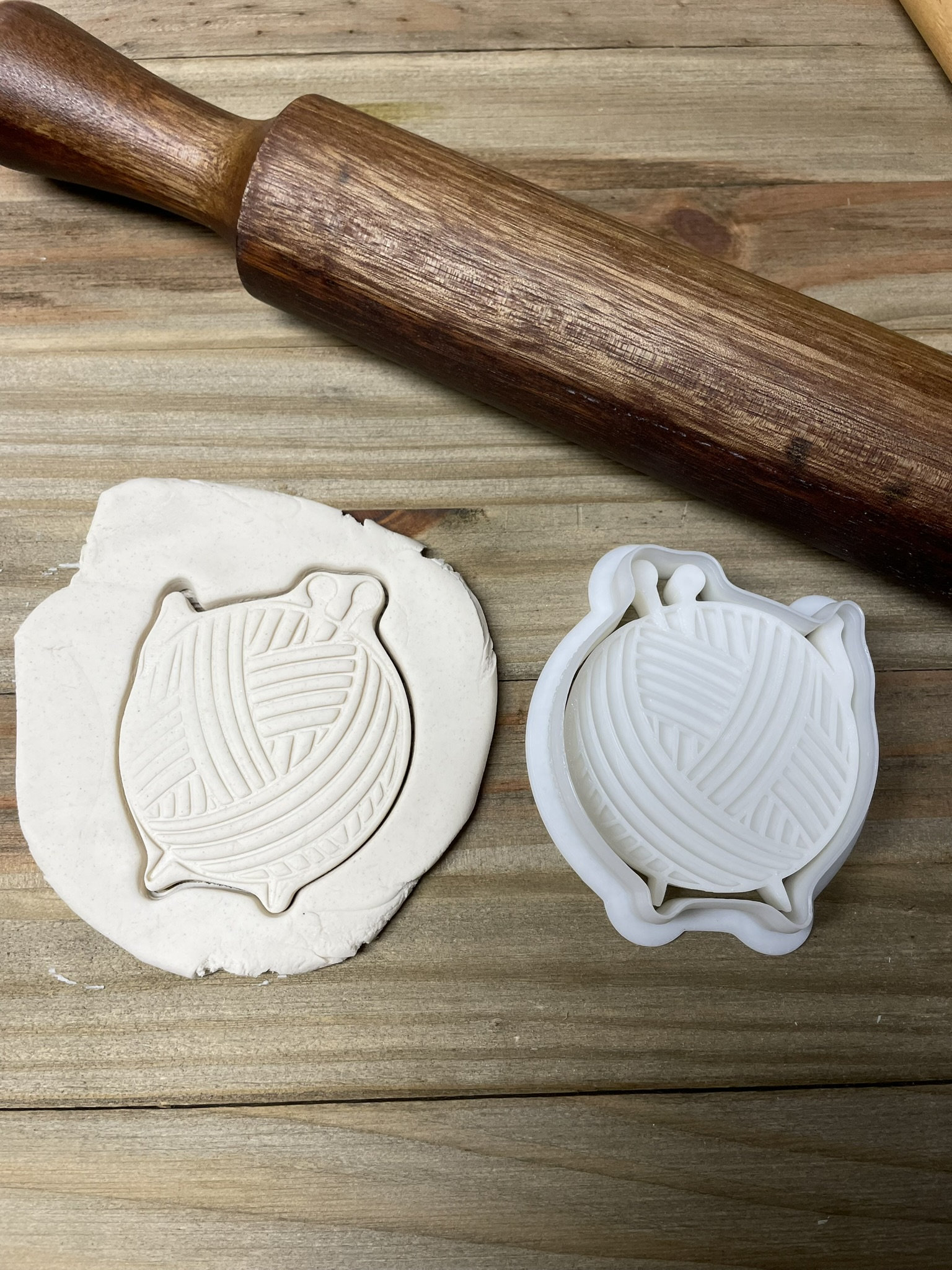 Ball of Yarn Cookie Cutter With Optional Stamp Dough, Icing, Fondant ...