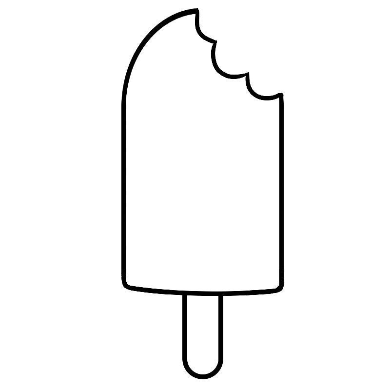 Bitten Popsicle Outline