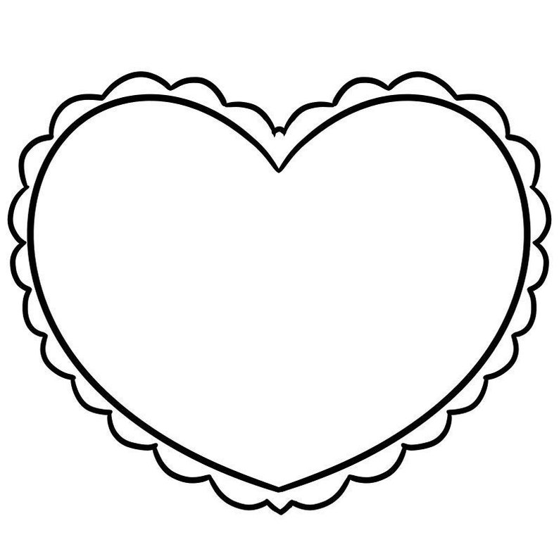 Frilly Heart Cookie Cutter With Optional Stamp - Dough, Icing, Fondant ...
