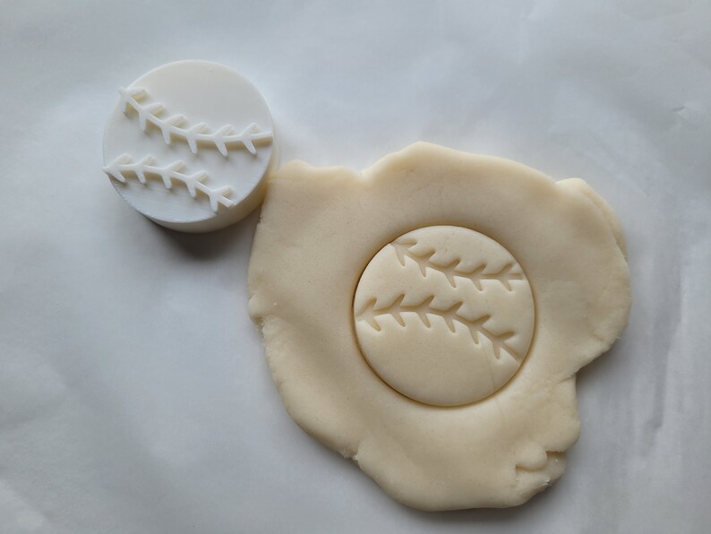 Baseball Cookie Cutter With Optional Stamp - Dough, Icing, Fondant ...