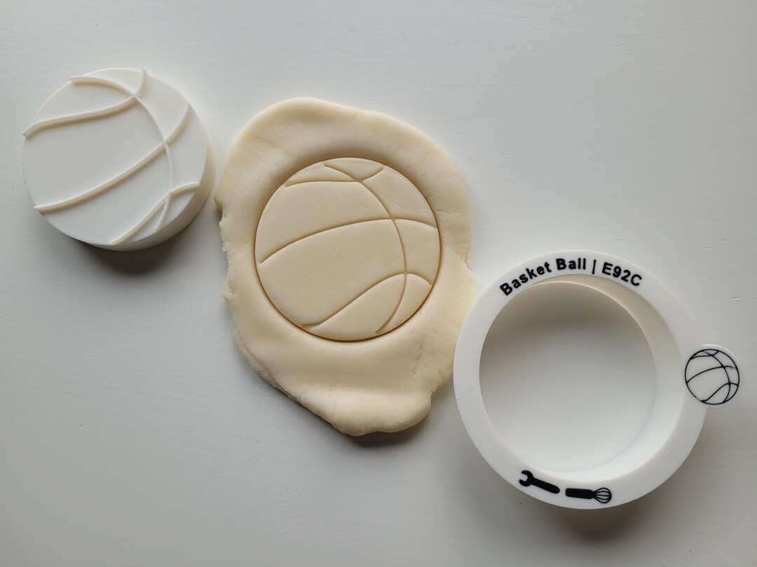 Basketball Cookie Cutter With Optional Stamp - Dough, Icing, Fondant ...